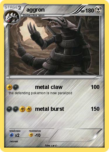 Pokémon aggron 302 302 - metal claw - My Pokemon Card