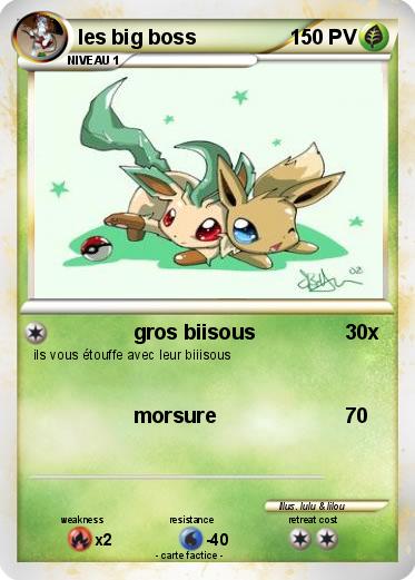 Pokémon les big boss 1 1 - gros biisous - Ma carte Pokémon