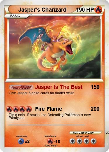 Pokémon Jasper s Charizard - Jasper Is The Best - My Pokemon Card