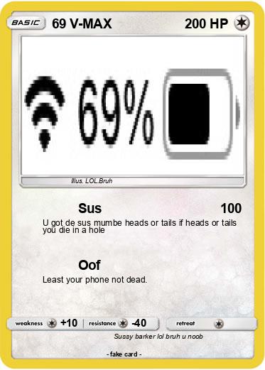 Pokémon 69 V MAX - Sus - My Pokemon Card