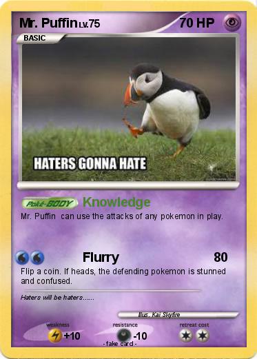 Pokémon Mr Puffin - Knowledge - My Pokemon Card