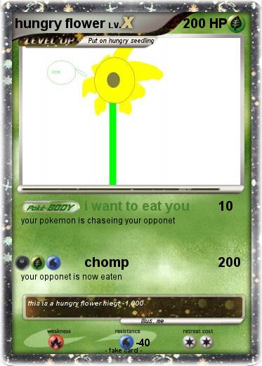 Pokémon hungry flower - i want to eat you - My Pokemon Card