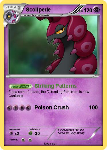 Pokémon Scolipede 125 125 - Striking Patterns - My Pokemon Card