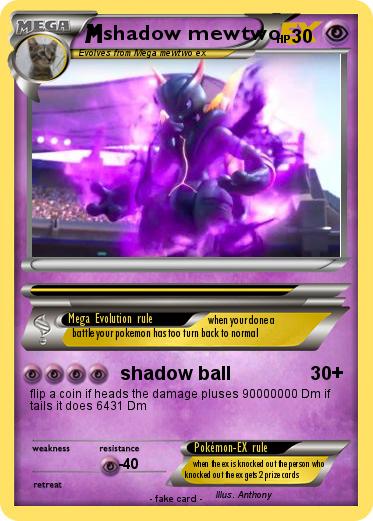 Pokémon shadow mewtwo 305 305 - shadow ball - My Pokemon Card