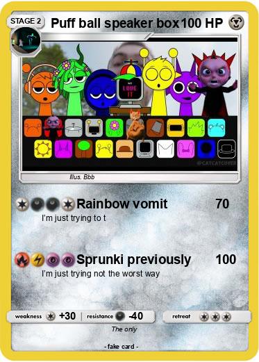 Pokémon Puff ball speaker box - Rainbow vomit - My Pokemon Card