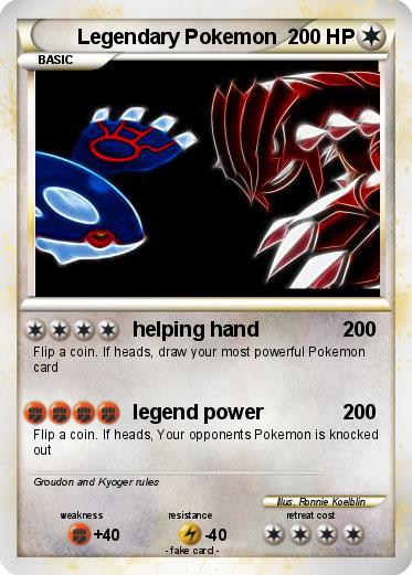 Pokémon Legendary Pokemon 159 159 - helping hand - My Pokemon Card
