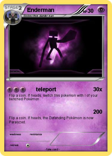 Pokémon Enderman 1267 1267 - teleport - My Pokemon Card