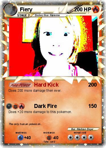 Pokémon Fiery 85 85 - Hard Kick - My Pokemon Card