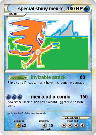 Pokémon special shiny mex x - invizable attack - My Pokemon Card