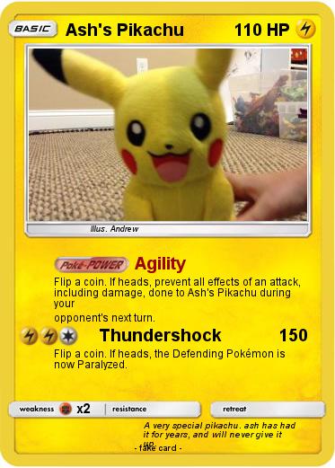 Pokémon Ash s Pikachu 772 772 - Agility - My Pokemon Card