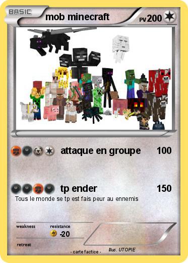 Pokémon mob minecraft - attaque en groupe - Ma carte Pokémon