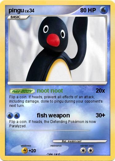 Pokémon pingu 92 92 - noot noot - My Pokemon Card