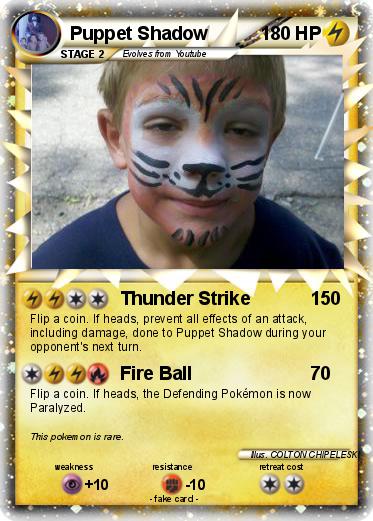 Pokémon Puppet Shadow - Thunder Strike - My Pokemon Card