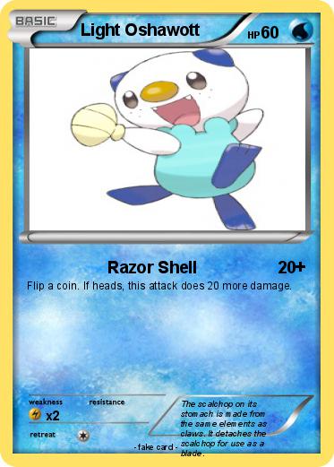 Pokémon Light Oshawott 1 1 - Razor Shell - My Pokemon Card