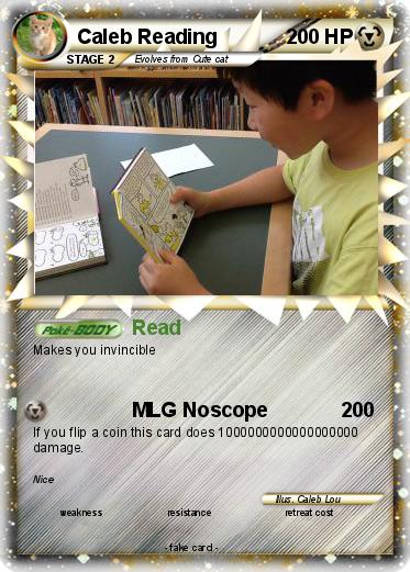 Pokémon Caleb Reading - Read - My Pokemon Card