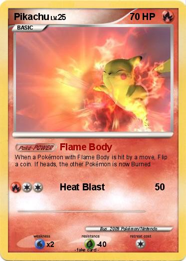 Pokémon Pikachu 3535 3535 - Flame Body - My Pokemon Card