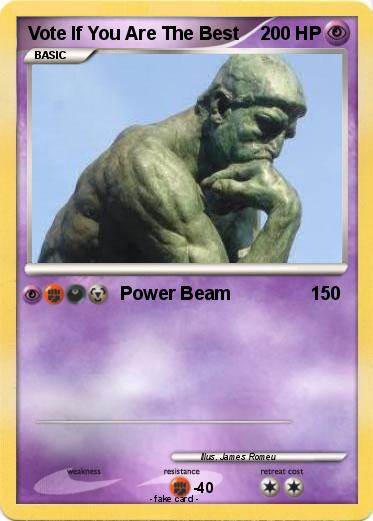 Pokémon Vote If You Are The Best - Power Beam - My Pokemon Card
