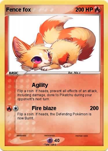 Pokémon Fence fox - Agility - My Pokemon Card