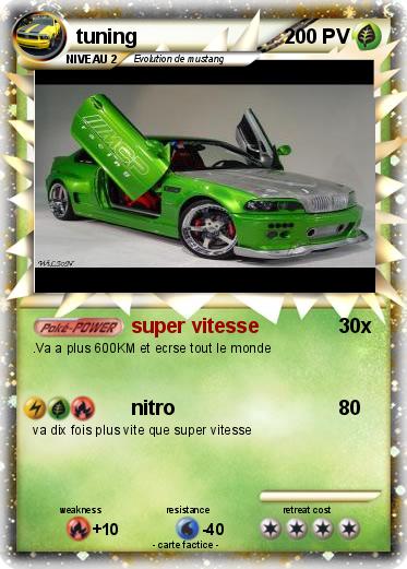 Pokémon tuning 72 72 - super vitesse - Ma carte Pokémon