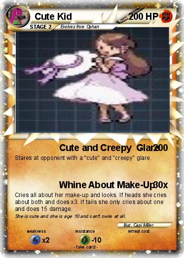 Pokémon Cute Kid 3 3 - Cute and Creepy Glare - My Pokemon Card