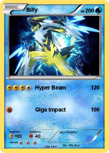 Pokémon Billy 548 548 - Hyper Beam - My Pokemon Card