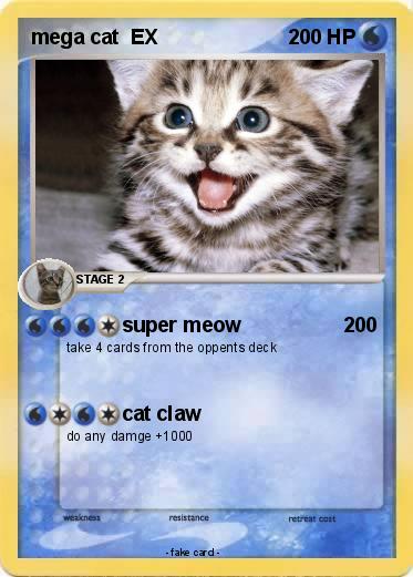 Pokémon mega cat EX - super meow - My Pokemon Card