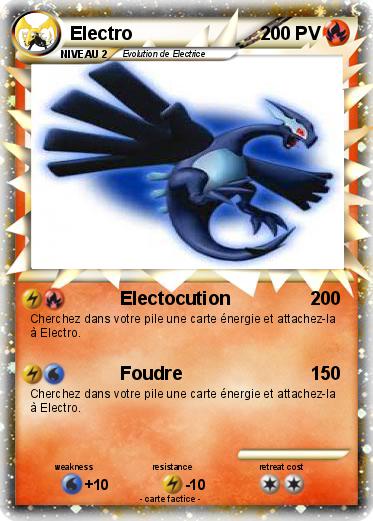 Pokémon Electro 550 550 - Electocution - Ma carte Pokémon