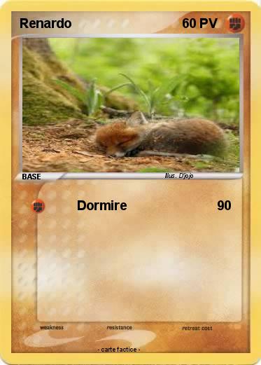 Pokémon Renardo 20 20 - Dormire - Ma carte Pokémon