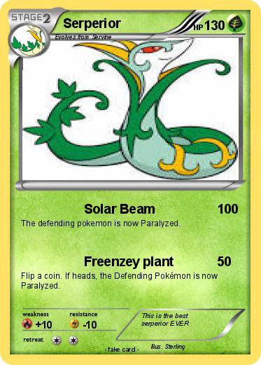 Pokémon Serperior 729 729 - Solar Beam - My Pokemon Card