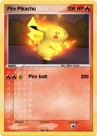 Pokémon Fire Pikachu 67 67 - Fire bolt - My Pokemon Card