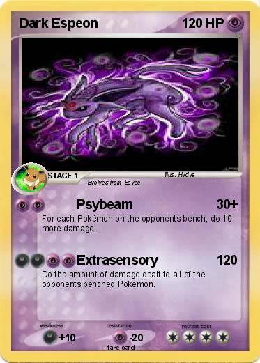 Pokémon Dark Espeon 23 23 - Psybeam - My Pokemon Card