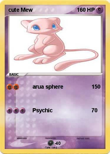 Pokémon cute Mew 14 14 - arua sphere - My Pokemon Card