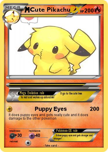 Pokémon Cute Pikachu 161 161 - Puppy Eyes - My Pokemon Card