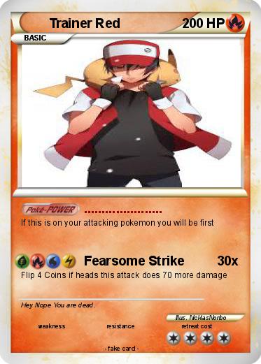 Pokémon Trainer Red 13 13 - ...................... - My Pokemon Card