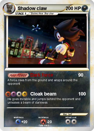 Pokémon Shadow claw 9 9 - Dark force - My Pokemon Card