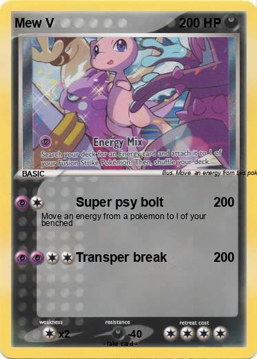 Pokémon Mew V 13 13 - Super psy bolt - My Pokemon Card