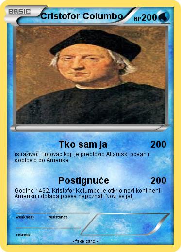 Pokémon Cristofor Columbo 1 1 - Tko sam ja - My Pokemon Card