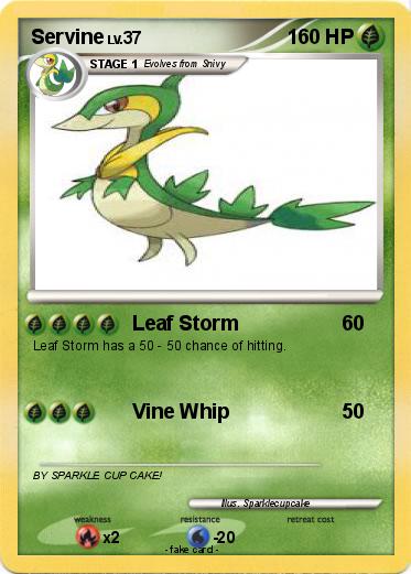 Pokémon Servine 295 295 - Leaf Storm - My Pokemon Card