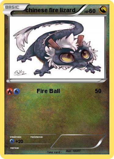 Pokémon chinese fire lizard - Fire Ball - My Pokemon Card