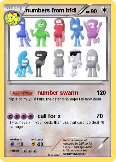 Pokémon numbers from bfdi - number swarm - My Pokemon Card
