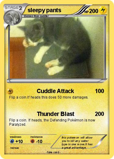 Pokémon sleepy pants - Cuddle Attack - My Pokemon Card