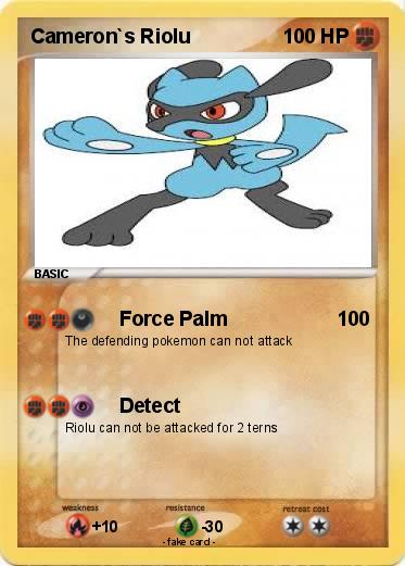 Pokémon Cameron s Riolu - Force Palm - My Pokemon Card