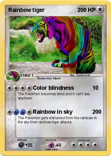 Pokémon Rainbow tiger 3 3 - Color blindness - My Pokemon Card
