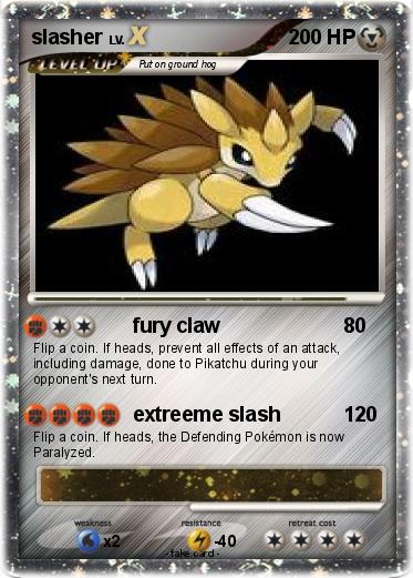 Pokémon slasher 45 45 - fury claw - My Pokemon Card