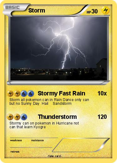 Pokémon Storm 1110 1110 - Stormy Fast Rain - My Pokemon Card