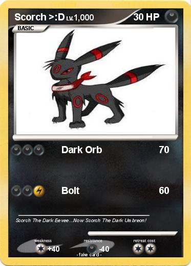 Pokémon Scorch D - Dark Orb - My Pokemon Card