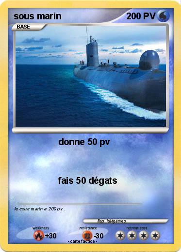 Pokémon sous marin 19 19 - donne 50 pv - Ma carte Pokémon