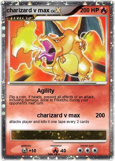 Pokémon charizard v max 8 8 - Agility - My Pokemon Card