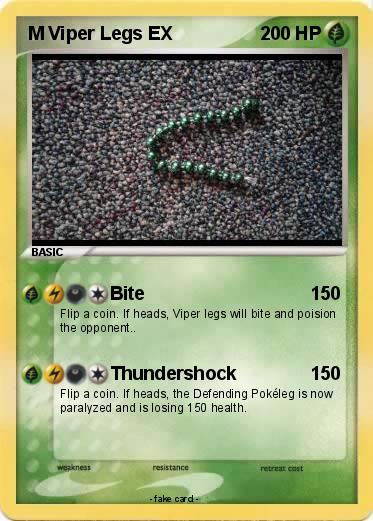 Pokémon M Viper Legs EX - Bite - My Pokemon Card