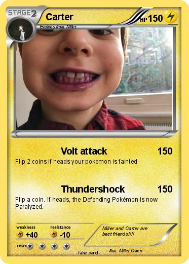 Pokémon Carter 222 222 - Volt attack - My Pokemon Card